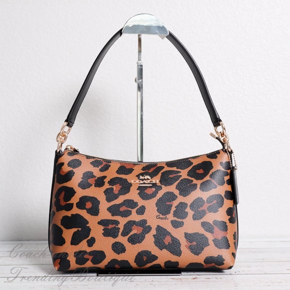 Coach | Bags | Nwt Coach Lewis Shoulder Bag With Leopard Print | Poshmark